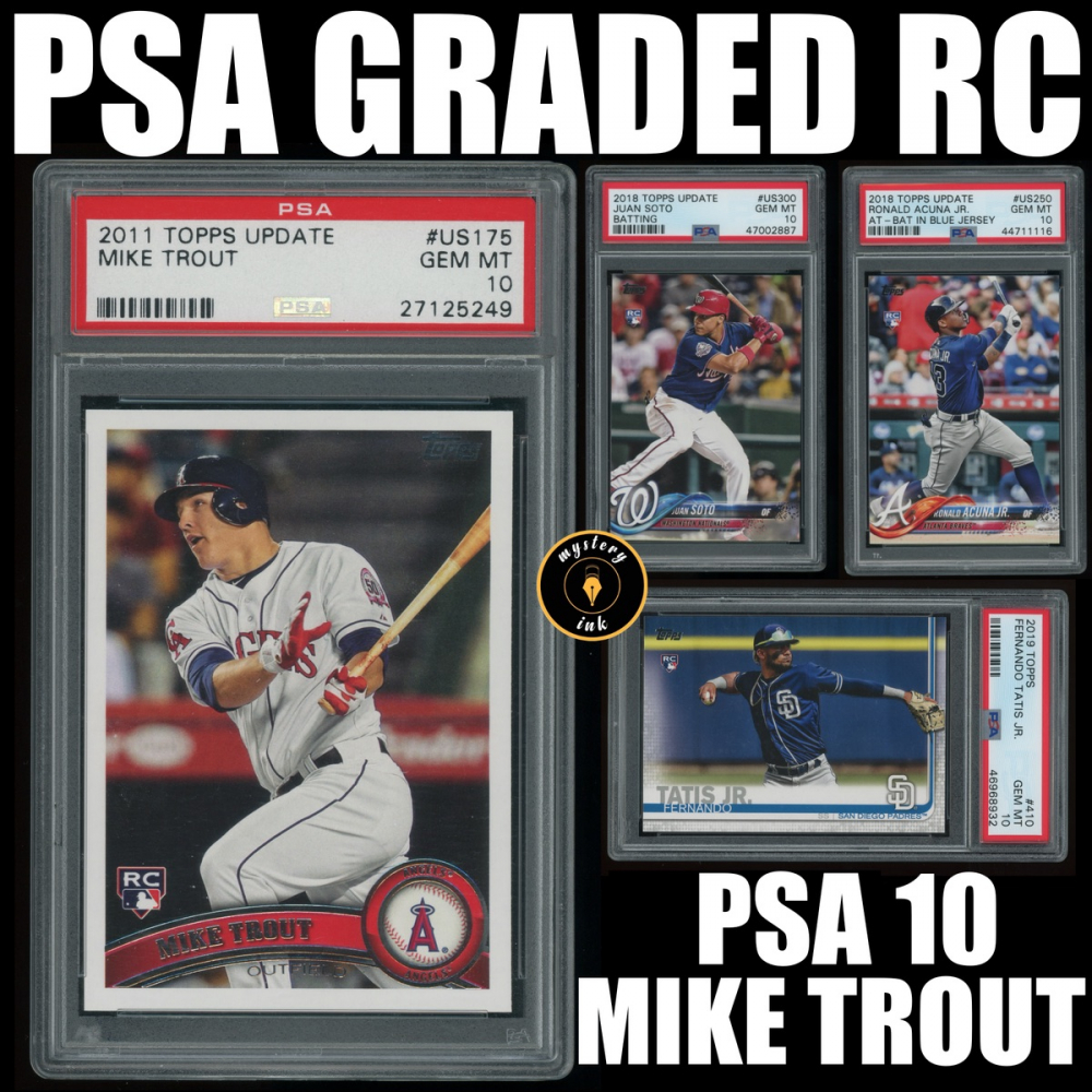 Mystery Ink PSA Graded Slabbed Baseball Rookie RC / Pre-Rookie Pack ...