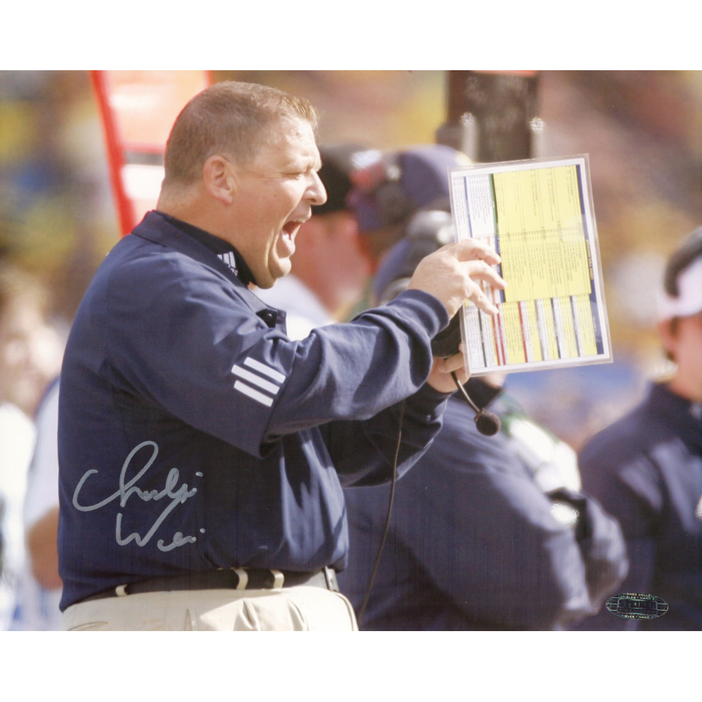 Charlie Weis Signed Notre Dame Fighting Irish 8x10 Photo (Steiner ...