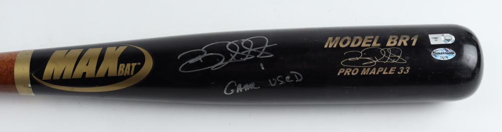Brian Roberts Signed Game-Used MAX Bat BR1 Pro Maple 33 Baseball Bat ...