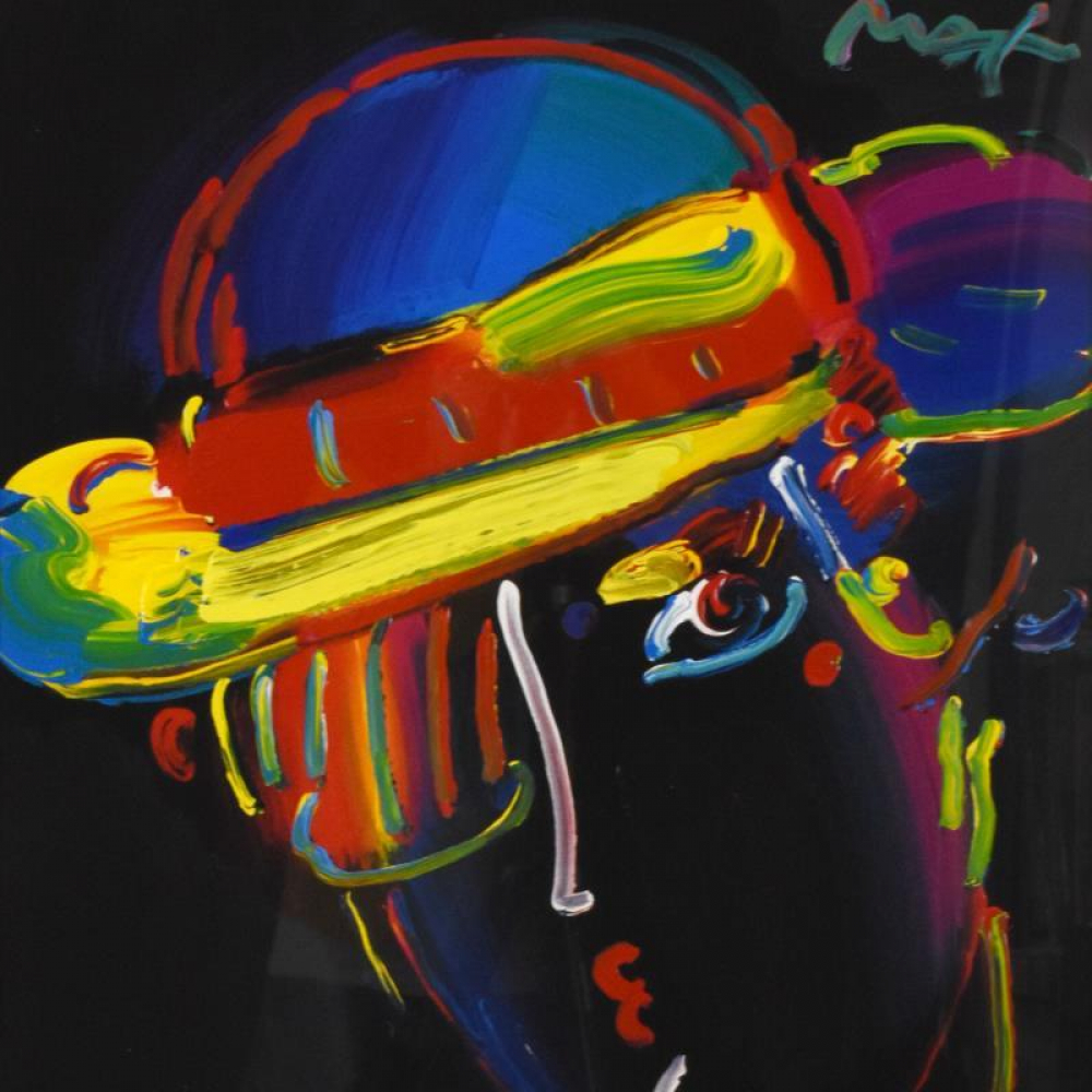 Peter Max Signed "Zero Spectrum" 34x46 Custom Framed One-Of-A-Kind ...