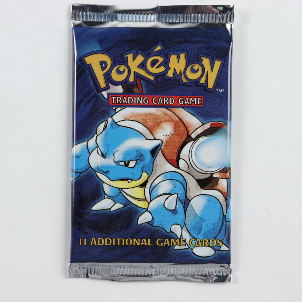 Pokemon Base Set Blastoise Booster Pack with (11) Cards | Pristine Auction