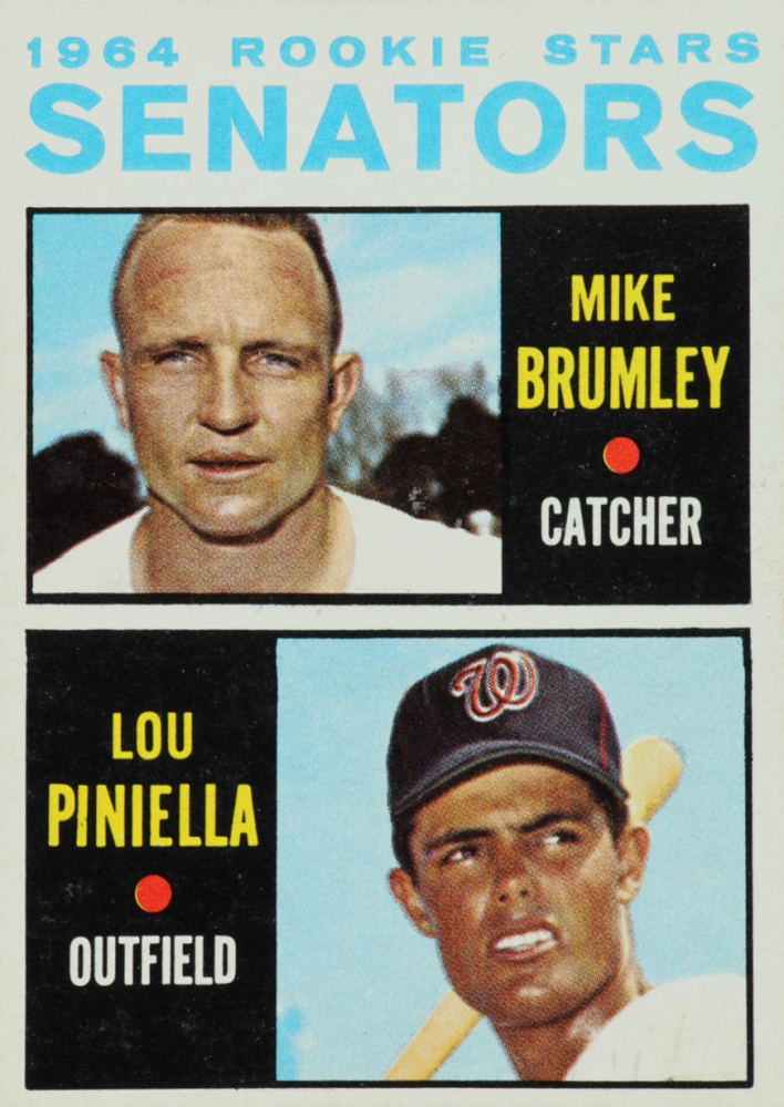 Mike Brumley / Lou Piniella 1964 Topps #167 Rookie Stars RC | Pristine ...