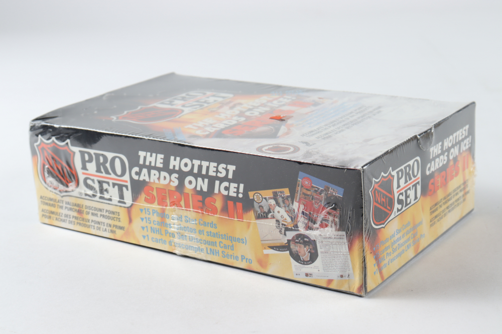 1990-91 NHL Pro Set Series II Hockey Card Wax Pack Box with (36) Packs (See Description ...
