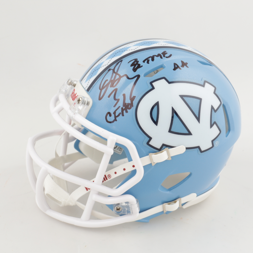 Dre Bly Signed North Carolina Tar Heels Speed Mini-Helmet with Multiple ...