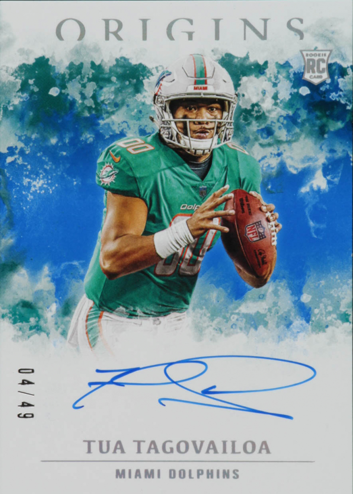 Tua Tagovailoa 2020 Panini Origins Blue #102 Jersey Autograph RC | Barnebys