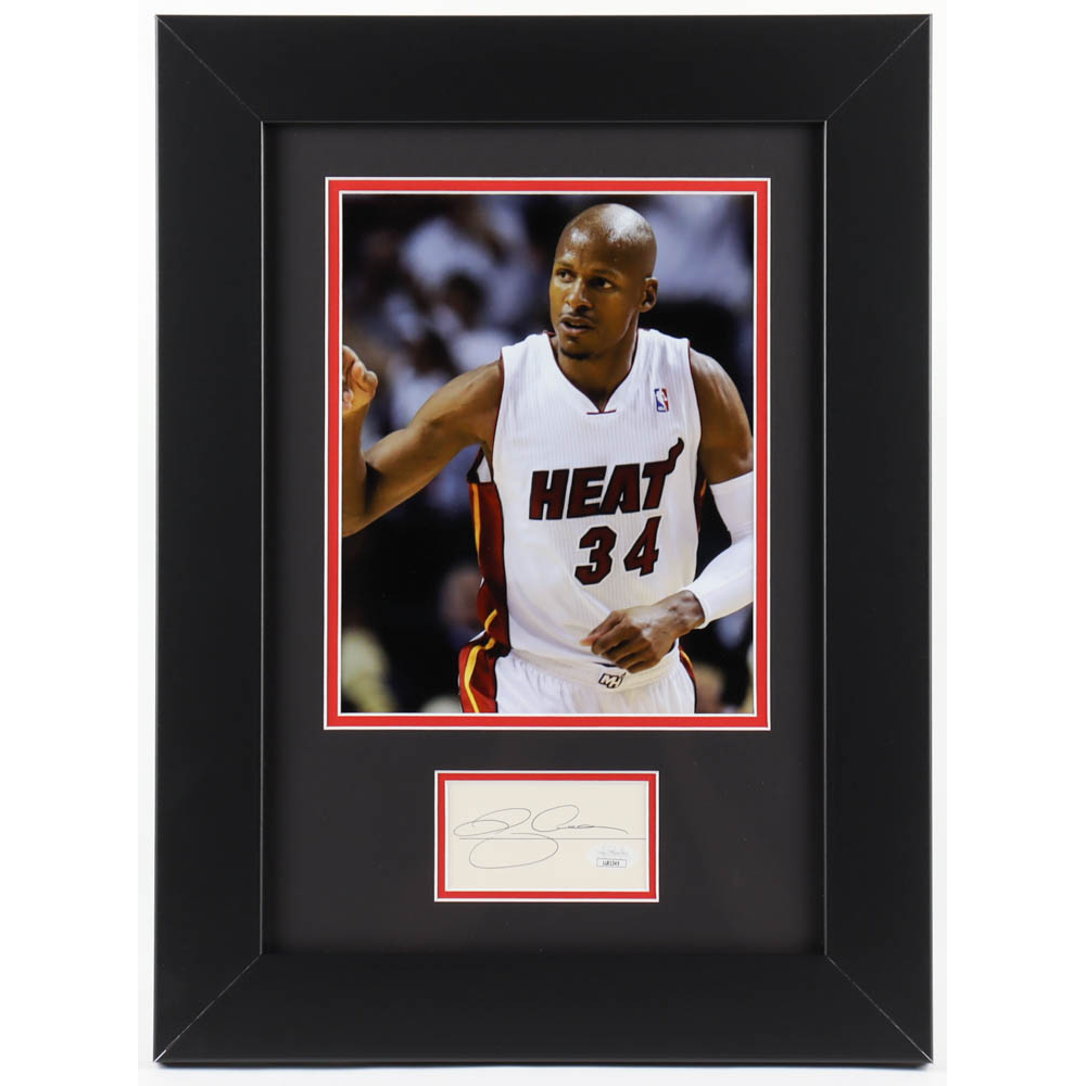 Ray Allen Signed Heat 14x19 Custom Framed Cut Display (JSA COA ...
