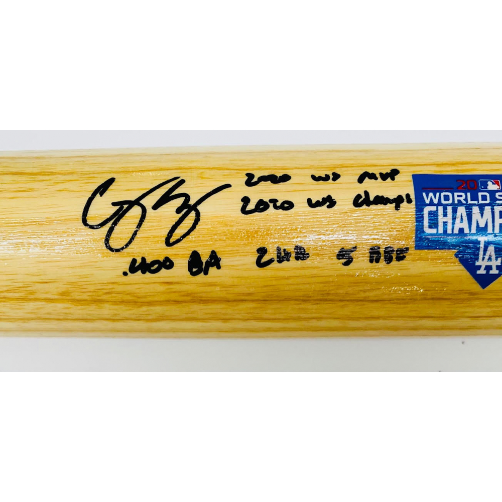 Corey Seager Signed LE Louisville Slugger 2020 World Series Champions ...