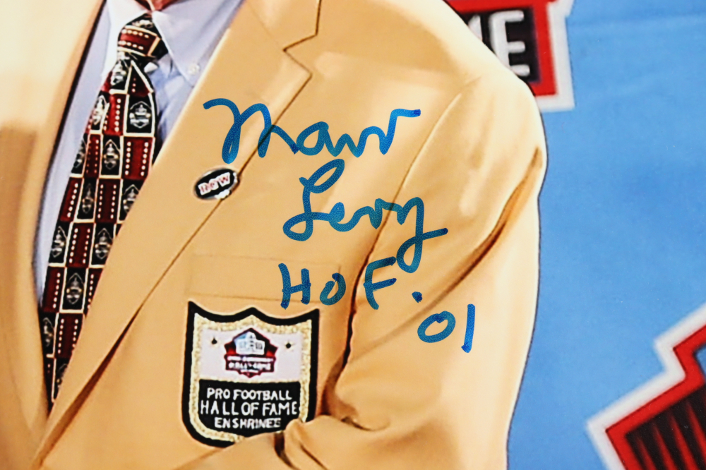 Marv Levy & Andre Reed signed 11x14 Photo Inscribed "HOF 14" & "HOF 01 ...