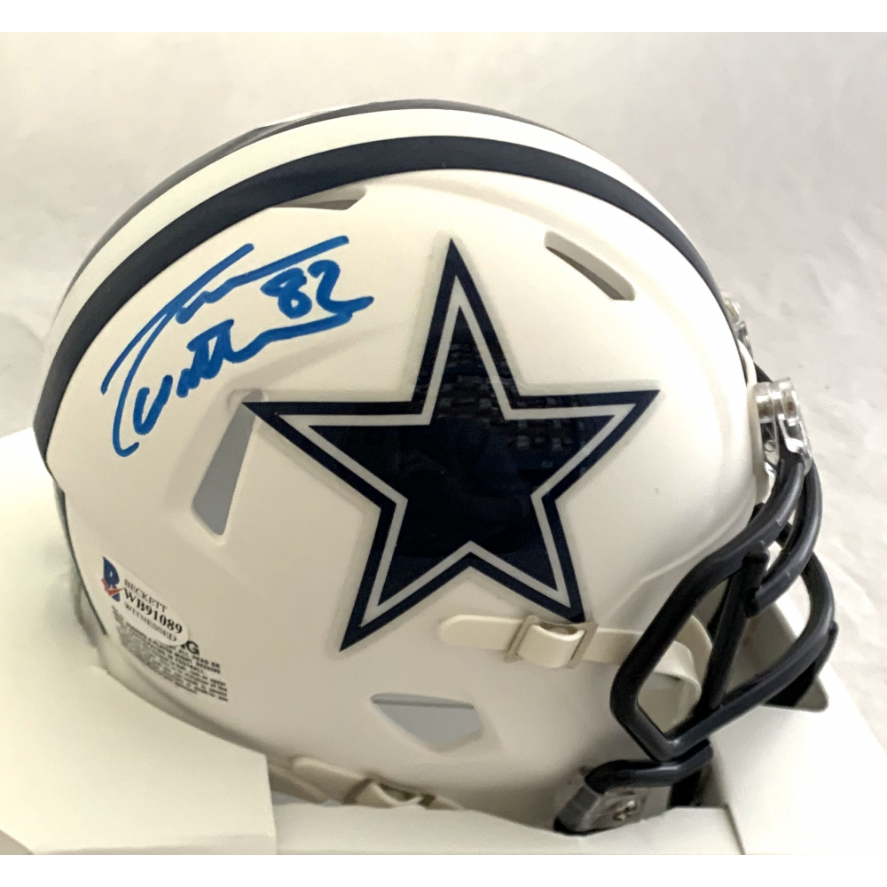 Jason Witten Signed Cowboys Matte White Speed Mini Helmet (Beckett COA ...