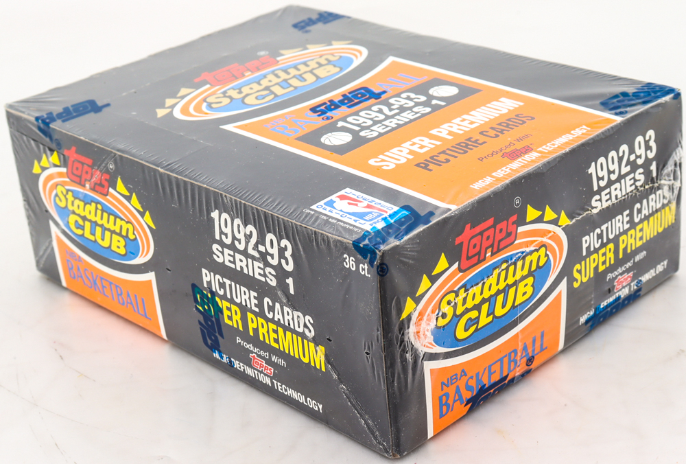 1992-93 Topps Stadium Club Series 1 Basketball Hobby Box with (36 ...