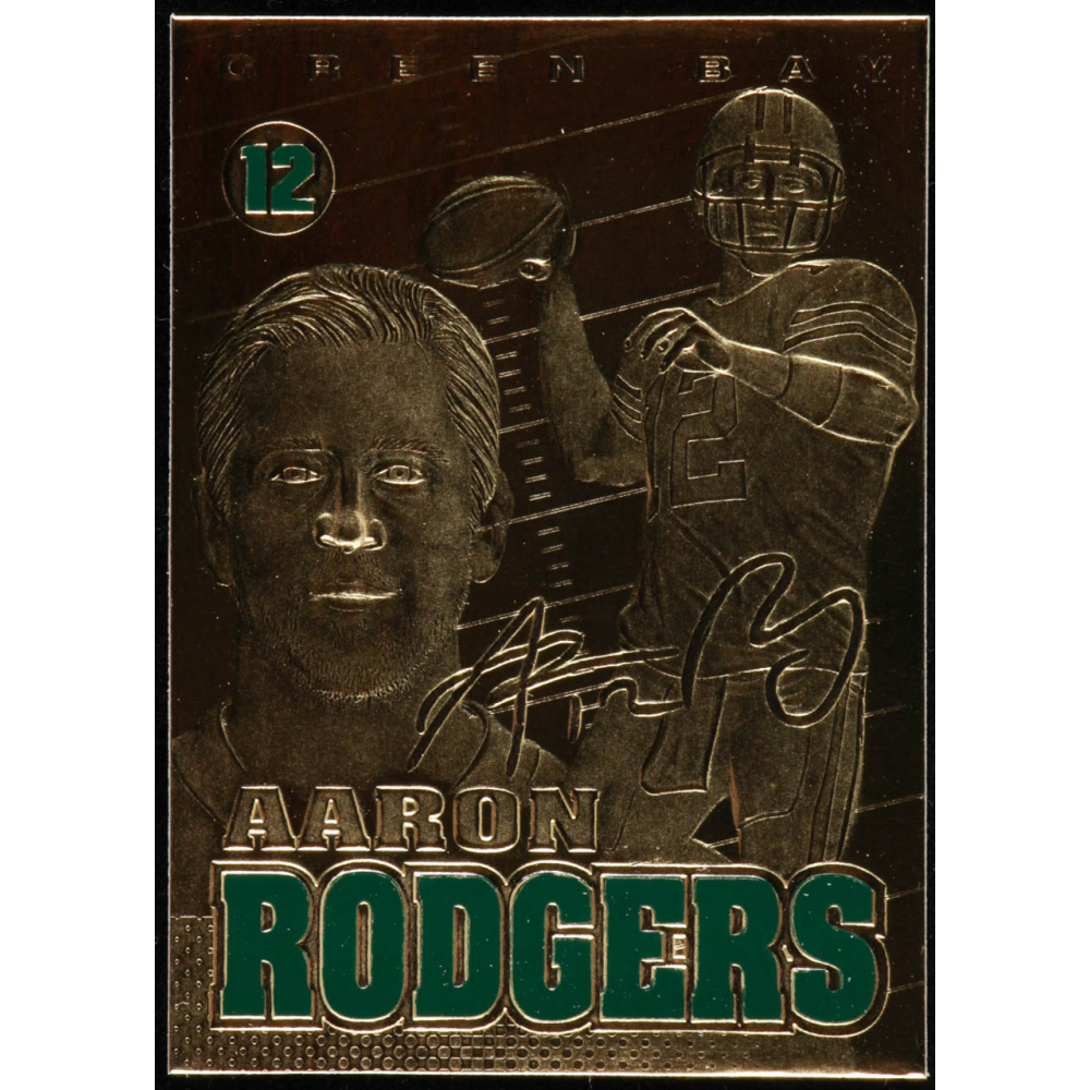 Aaron Rodgers 23kt Gold Card | Pristine Auction