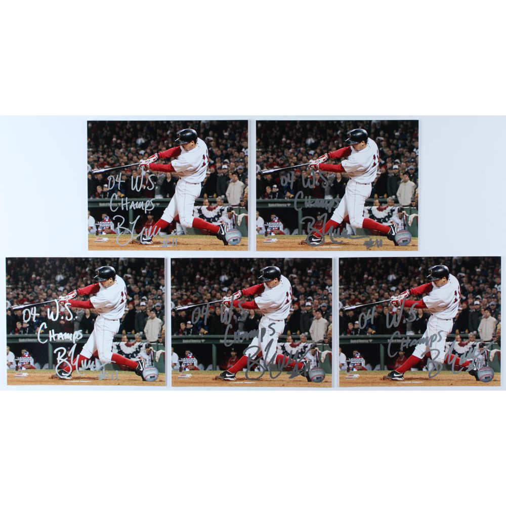 Lot of (5) Bill Mueller Signed Red Sox 8x10 Photos Inscribed "04 W.S ...