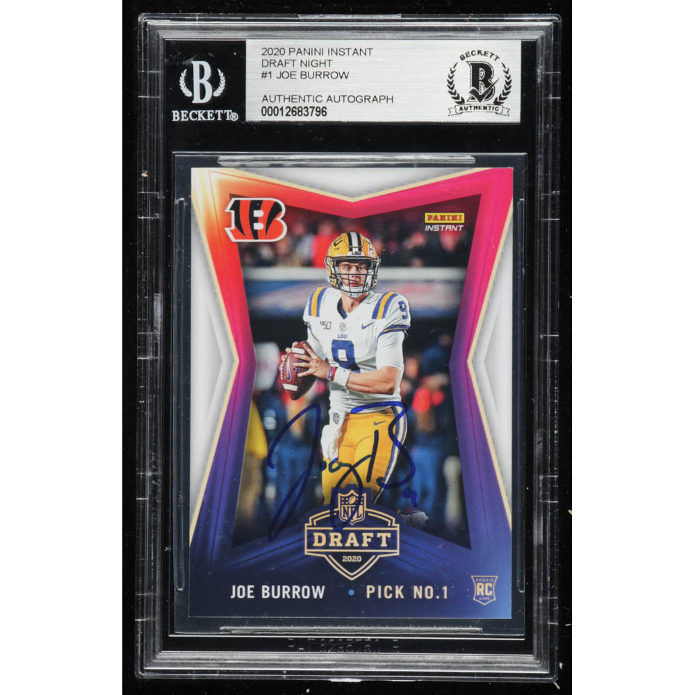 Joe Burrow Signed 2020 Panini Instant Draft Night #1 (BGS Encapsulated ...