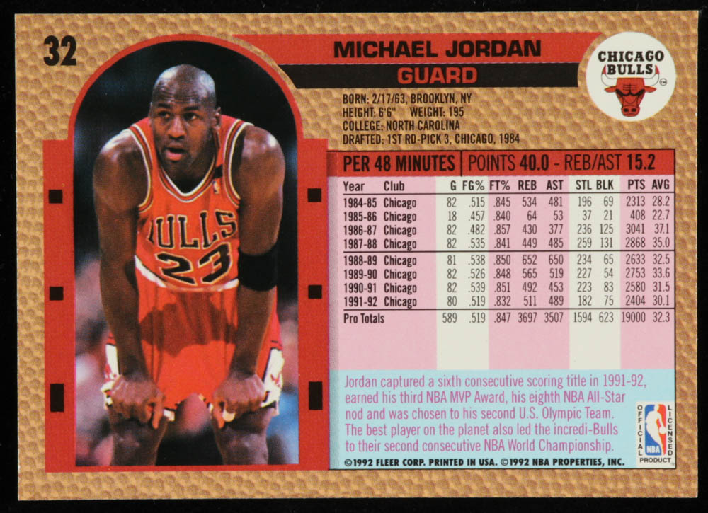 Michael Jordan 1992-93 Fleer #32 | Pristine Auction