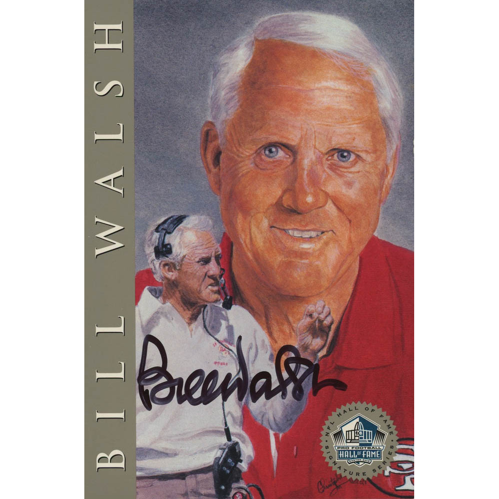 Bill Walsh Signed LE Hall of Fame Signature Series Football Card (JSA ...