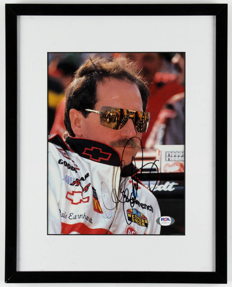 Dale Earnhardt Sr. Signed NASCAR 12x15 Custom Framed Photo (PSA LOA ...