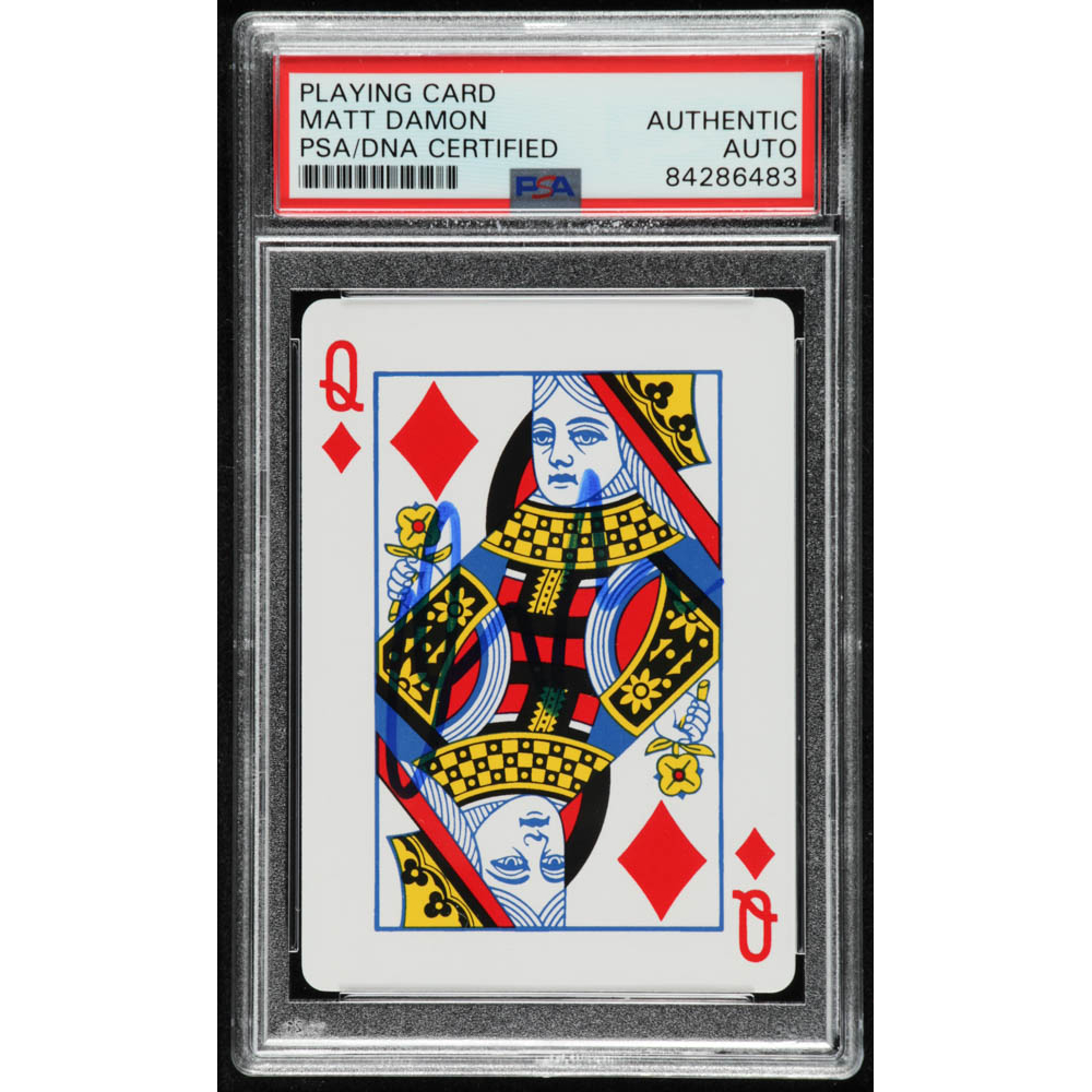 Matt Damon Signed "Rounders" Playing Card (PSA Encapsulated) | Pristine ...