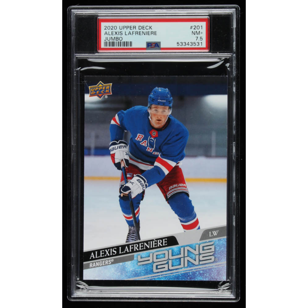 Alexis Lafreniere 2020-21 Upper Deck #201 YG Jumbo RC (PSA 7.5 ...
