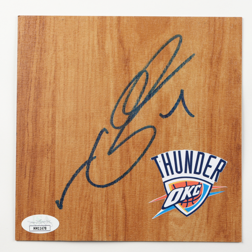 Nick Collison Signed Thunder 6x6 Floor Piece (JSA COA) | Pristine Auction