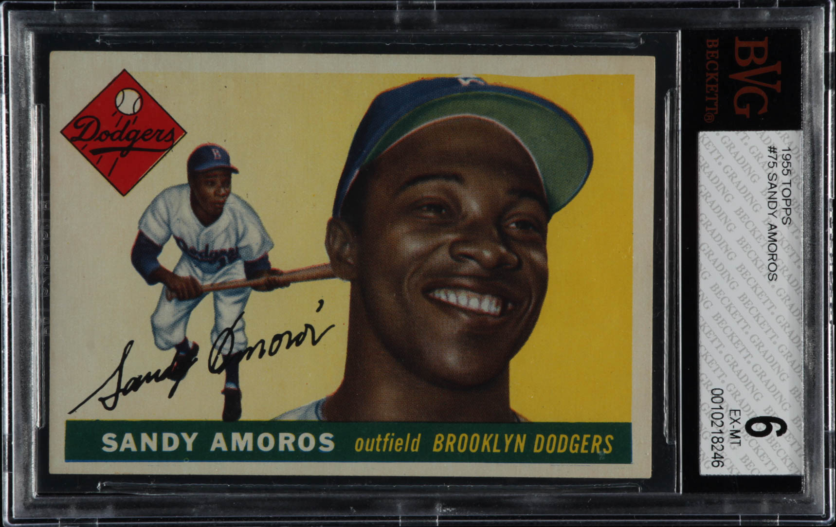 Sandy Amoros 1955 Topps #75 RC (BGS 6) | Pristine Auction