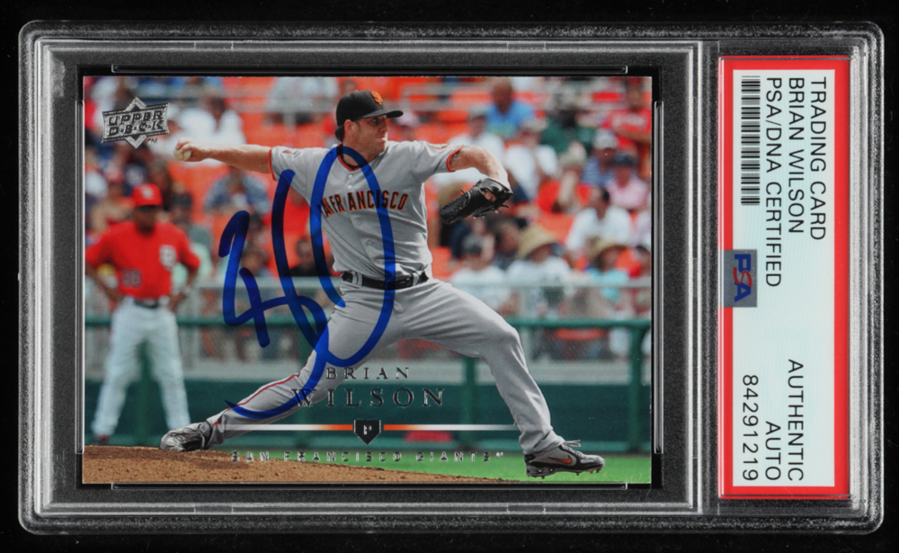 Brian Wilson Signed 2008 Upper Deck #641 (PSA Encapsulated) | Pristine ...
