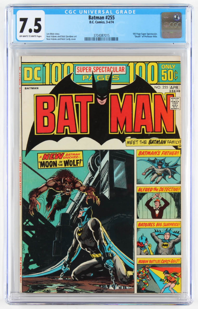 1974 "Batman" Issue #255 D.C. Comic Book (CGC 7.5) | Pristine Auction