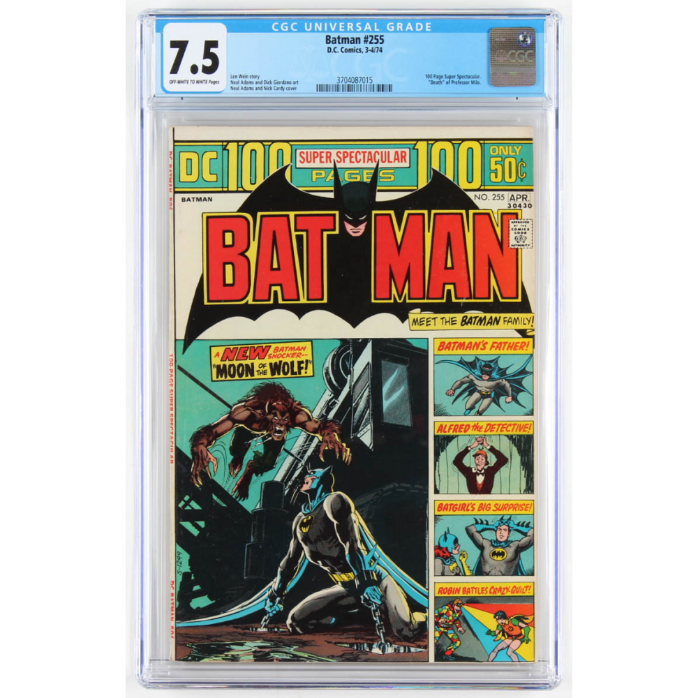 1974 "Batman" Issue #255 D.C. Comic Book (CGC 7.5) | Pristine Auction