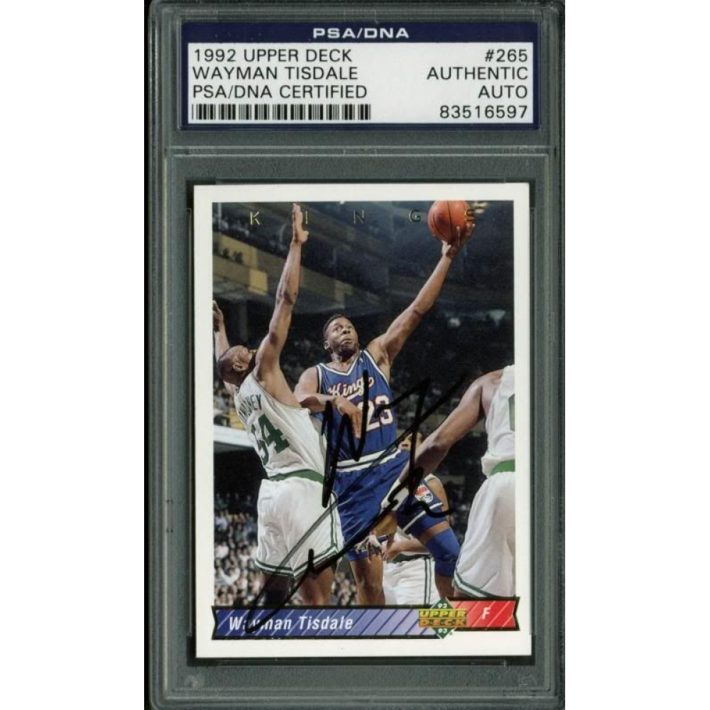 Wayman Tisdale Signed 1992-93 Upper Deck #265 (PSA Encapsulated ...