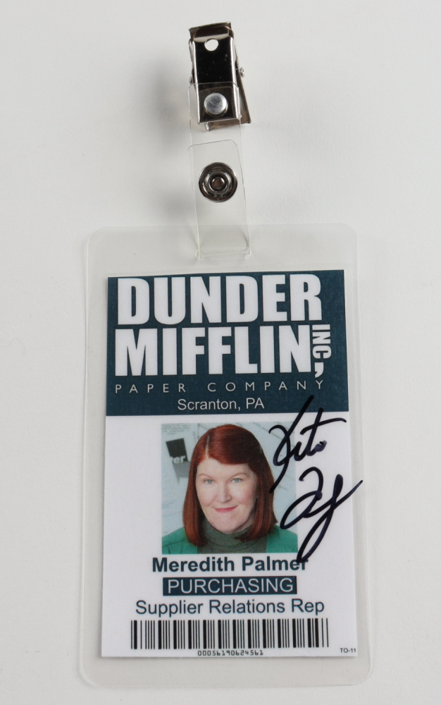 Kate Flannery Signed "The Office" Prop ID Badge (PSA COA) | Pristine ...