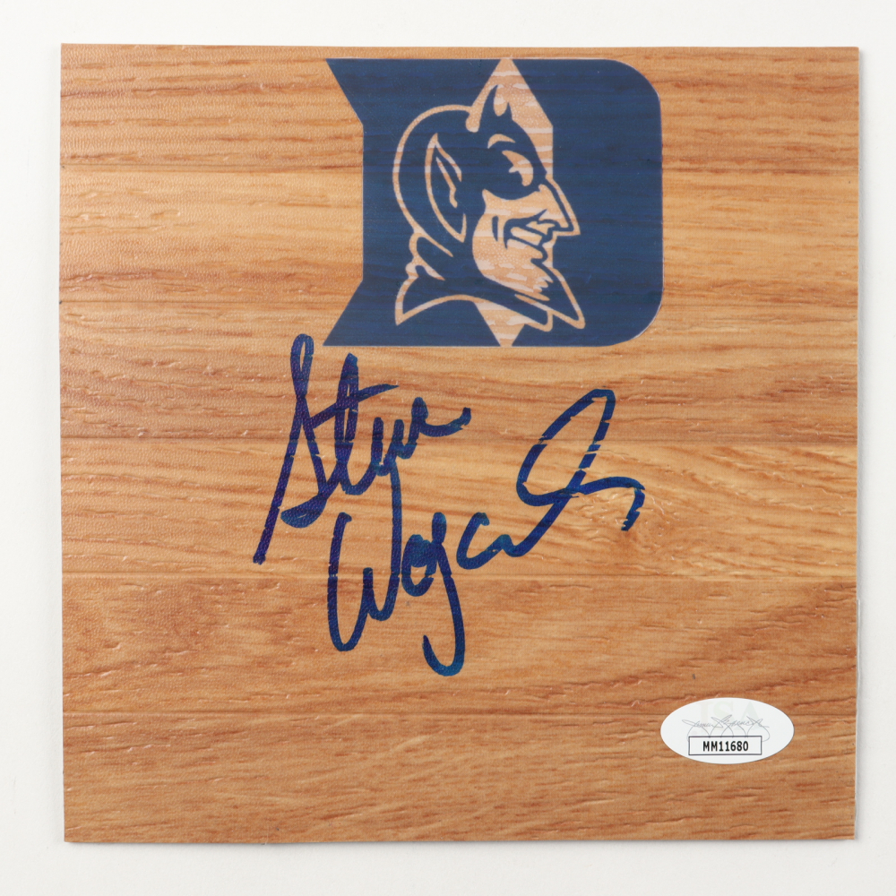 Steve Wojciechowski Signed Duke Blue Devils 6x6 Floor Piece (JSA COA ...