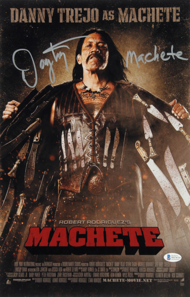 Danny Trejo Signed "Machete" 11x17 Photo Inscribed "Machete" (Beckett ...
