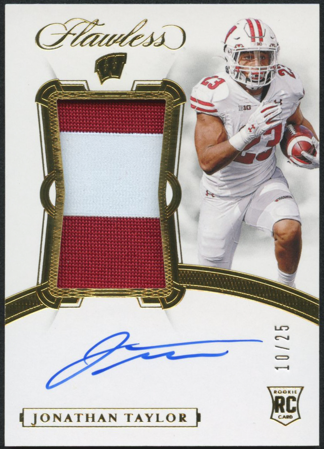 Jonathan Taylor 2020 Panini Flawless Collegiate #167 JSY Autograph RC ...