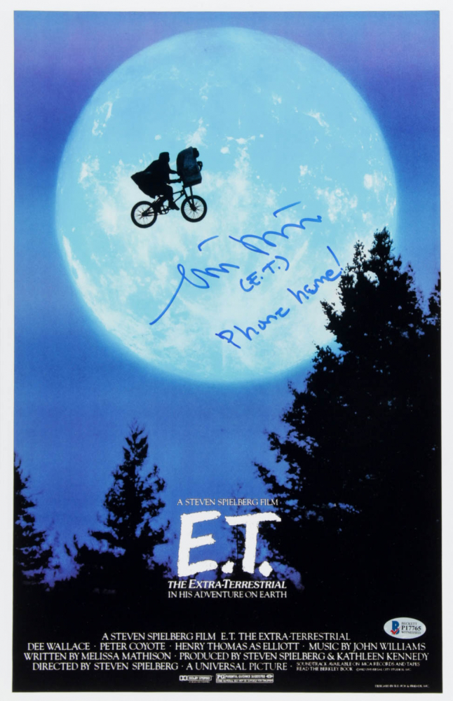 Matthew DeMeritt Signed "E.T.: The Extra Terrestrial" 11x17 Photo ...