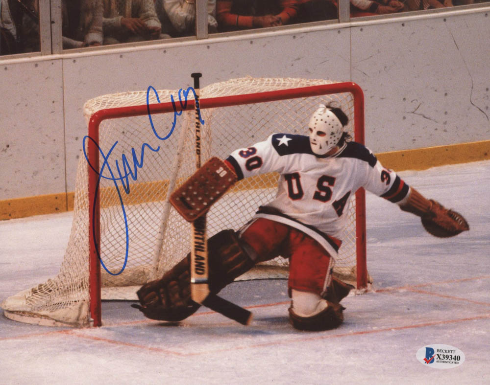 Jim Craig Signed Team USA 8x10 Photo (Beckett COA) | Pristine Auction