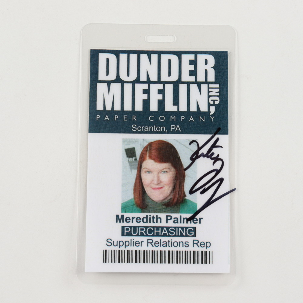 Kate Flannery Signed "The Office" Prop ID Badge (PSA COA) | Pristine ...