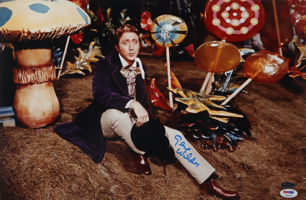 Gene Wilder Signed "Charlie and the Chocolate Factory" 12x18 Photo (PSA ...