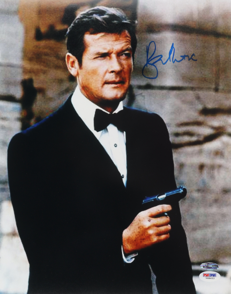 Roger Moore Signed "James Bond" 11x14 Photo (PSA COA) | Pristine Auction