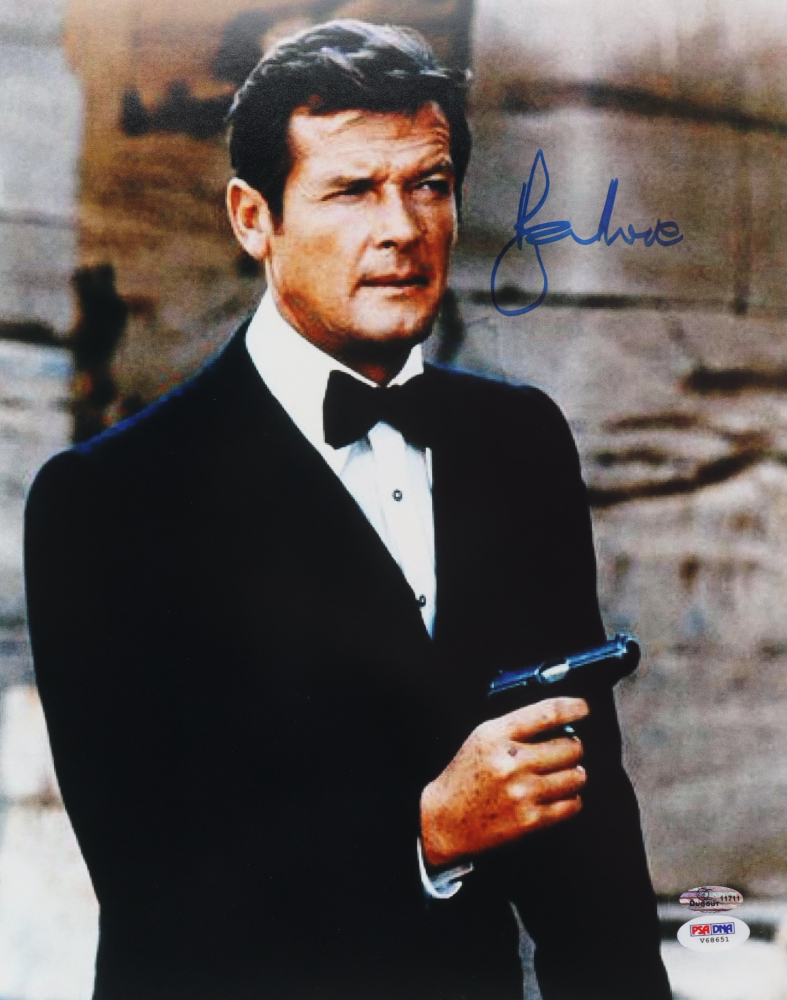 Roger Moore Signed "James Bond" 11x14 Photo (PSA COA) | Pristine Auction