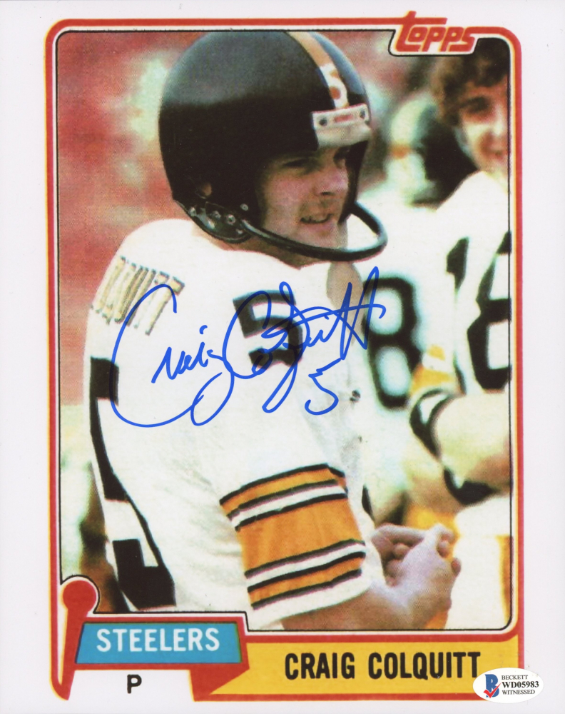 Craig Colquitt Signed Steelers 8x10 Photo (Beckett COA) | Pristine Auction