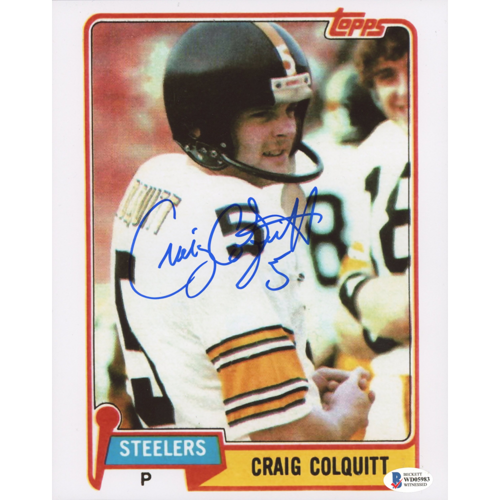 Craig Colquitt Signed Steelers 8x10 Photo (Beckett COA) | Pristine Auction