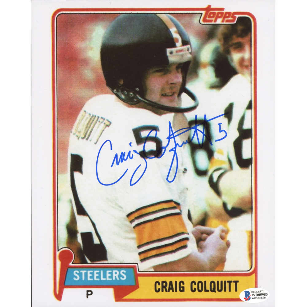 Craig Colquitt Signed Steelers 8x10 Photo (Beckett COA) | Pristine Auction