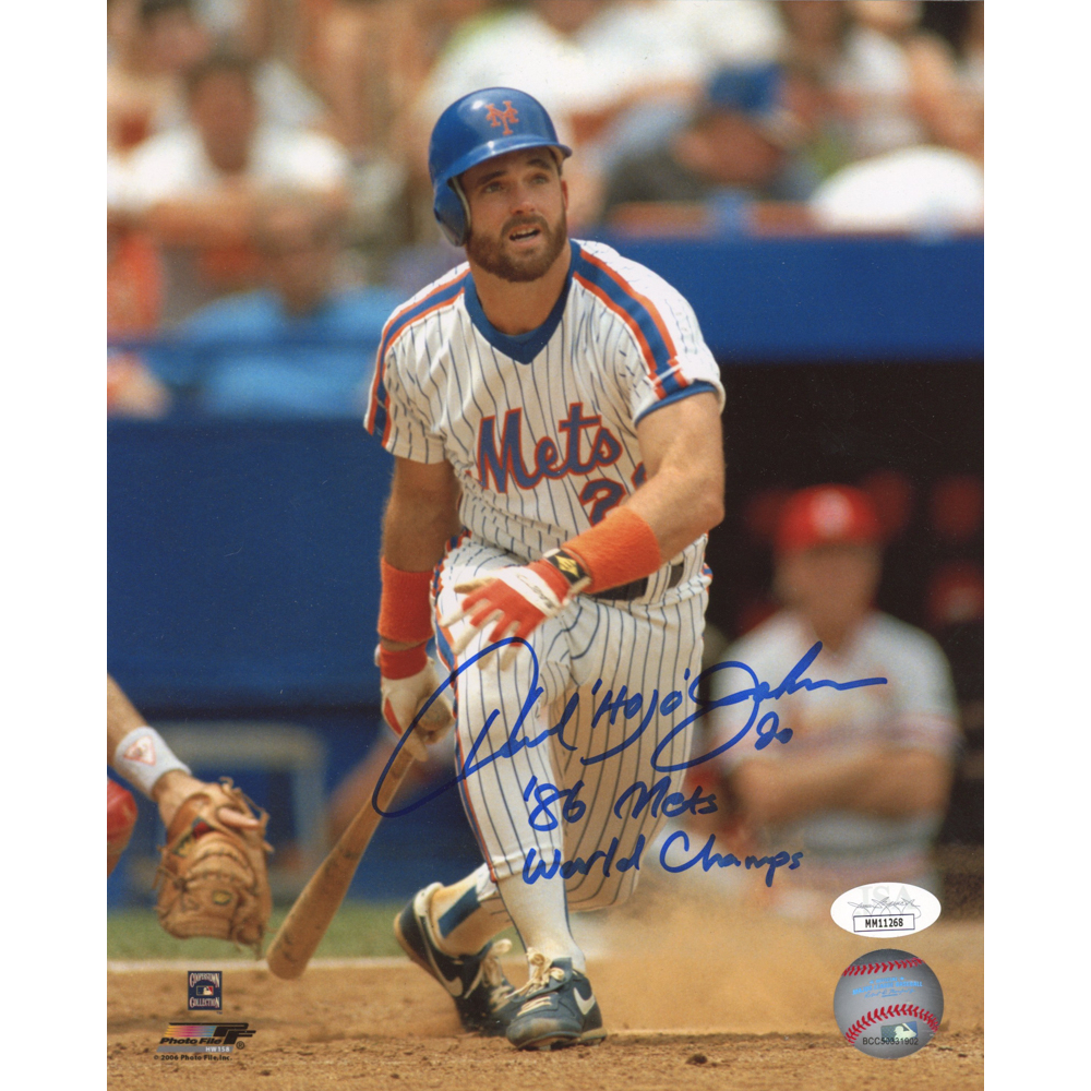 Howard "Hojo" Johnson Signed Mets 8x10 Photo Inscribed "'86 Mets World ...