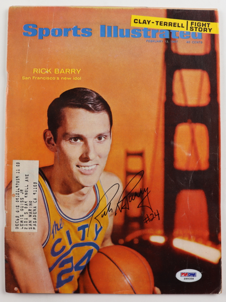 Rick Barry Signed 1967 Sports Illustrated Magazine (PSA COA) (See ...