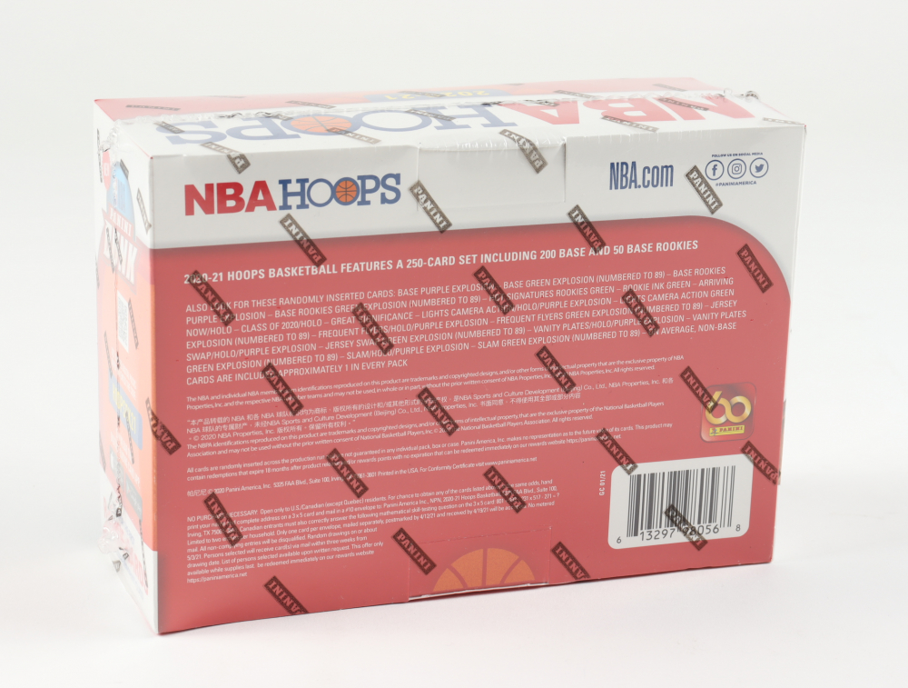 2020-21 NBA Hoops Premium Stock Basketball Mega Box with (18) Packs ...