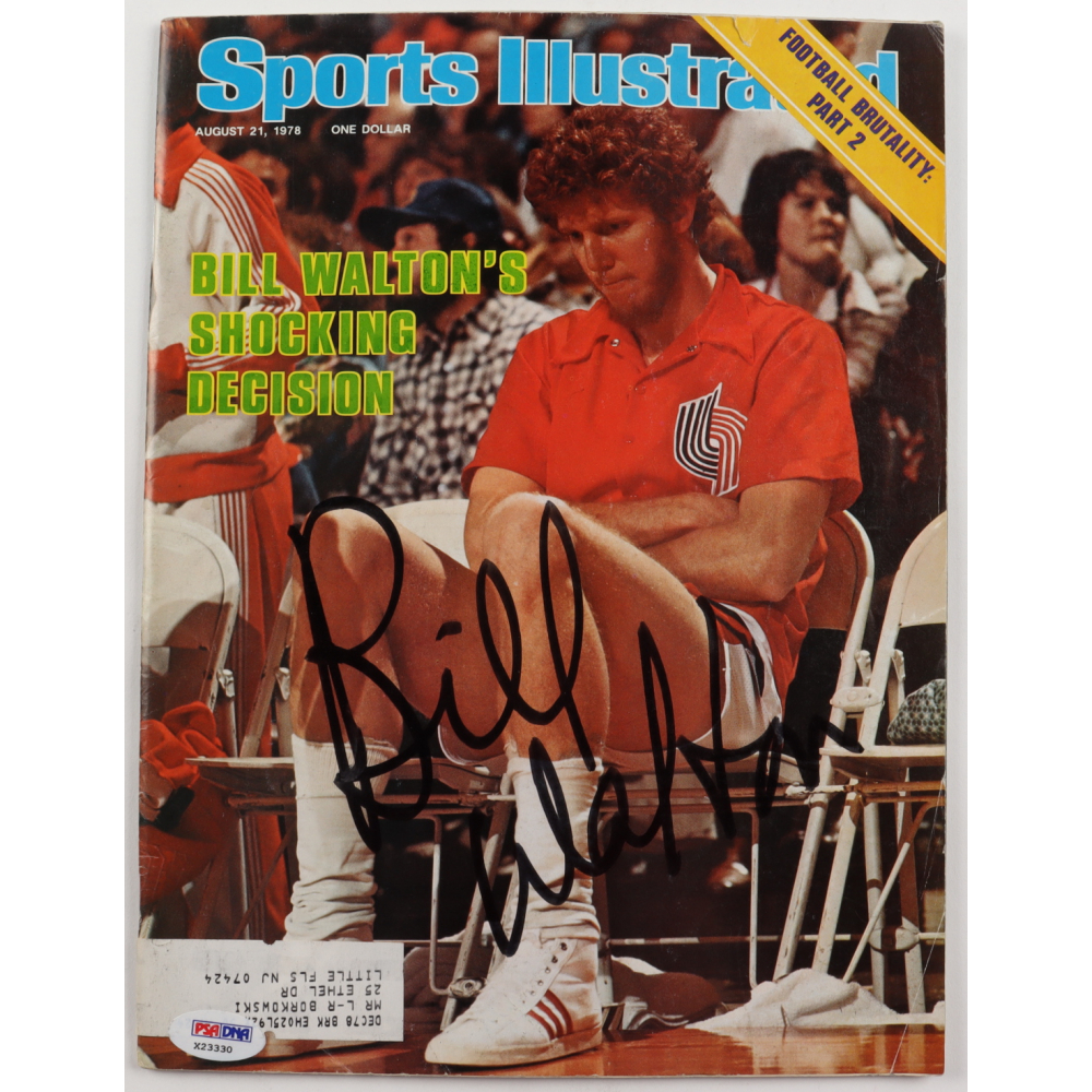 Bill Walton Signed 1978 Sports Illustrated Magazine (PSA COA) (See ...