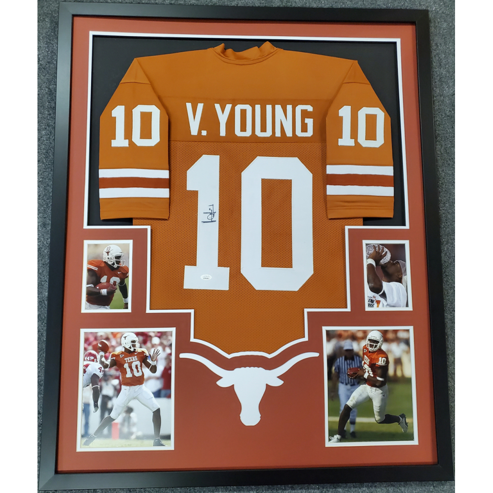 Vince Young Signed 34x42 Custom Framed Jersey (JSA COA) | Pristine Auction