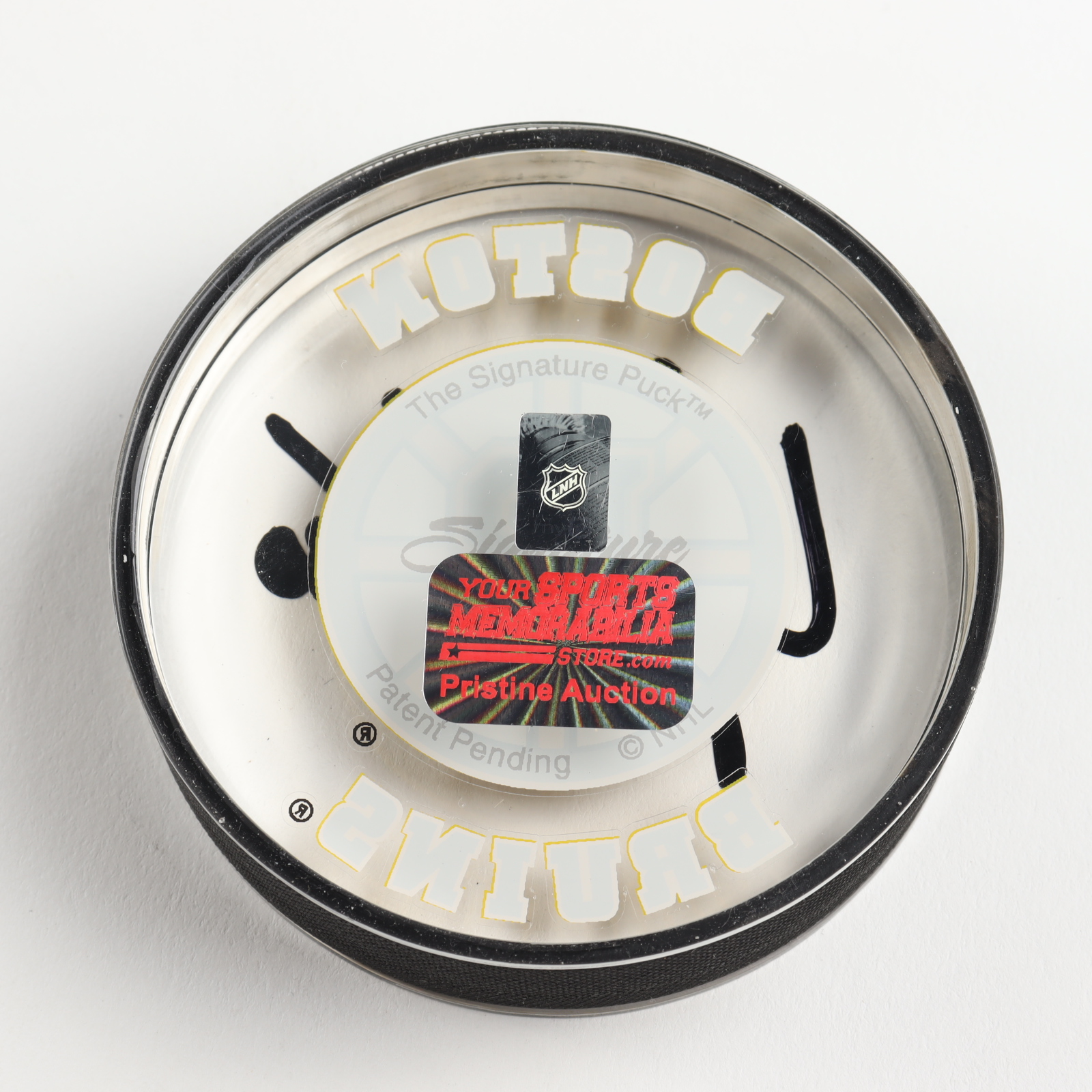 Tim Thomas Signed Bruins Logo Acrylic Hockey Puck (Thomas COA ...