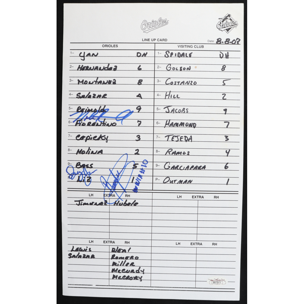 Nolan Reimold, Radhames Liz & Brian Bass Signed 2007 Bowie Bay Sox ...