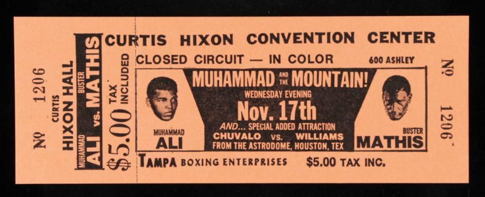 1971 Muhammad Ali vs. Buster Mathis Curtis Hixon Convention Center ...