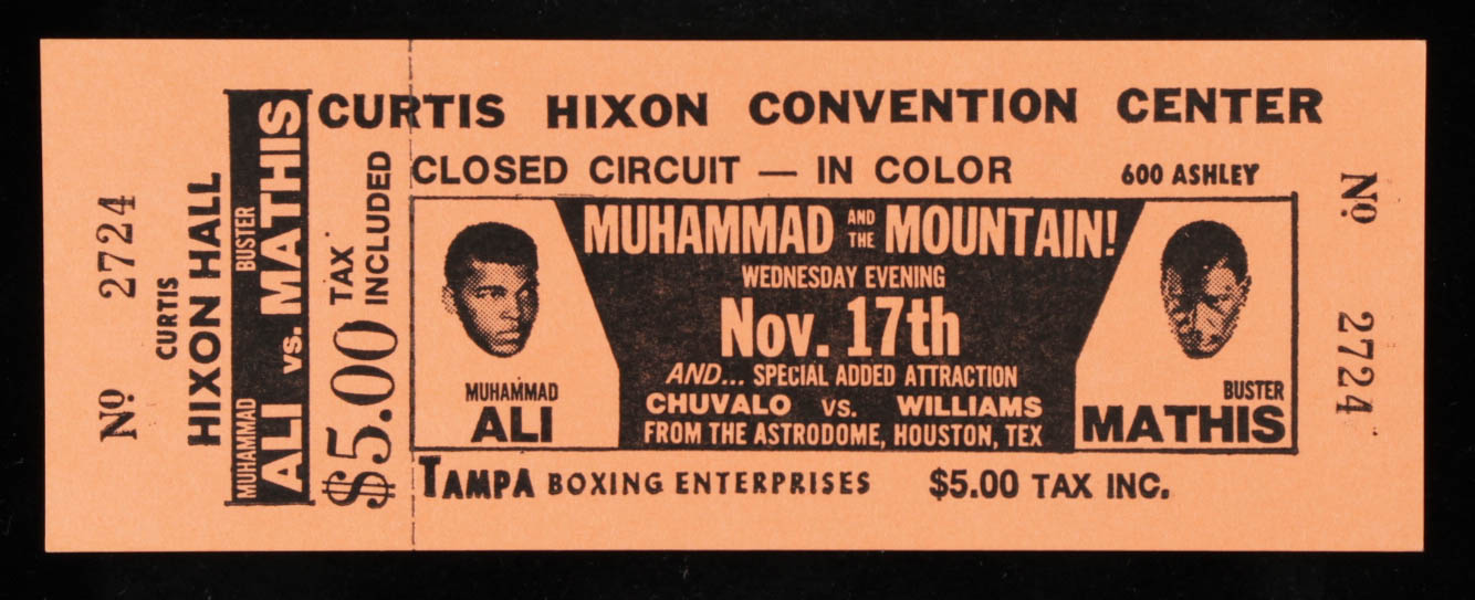 1971 Muhammad Ali vs. Buster Mathis Curtis Hixon Convention Center ...